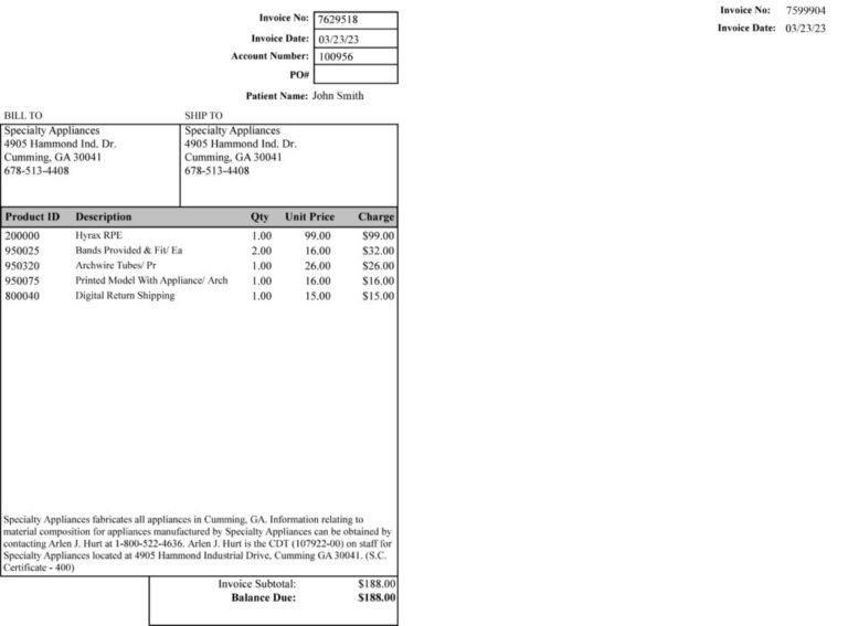Understanding Your Invoice | Specialty Appliances